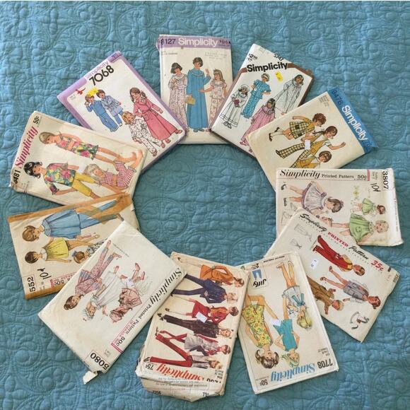 Simplicity | Dresses | Vintage Simplicity Sewing Patterns For Kids Lot ...
